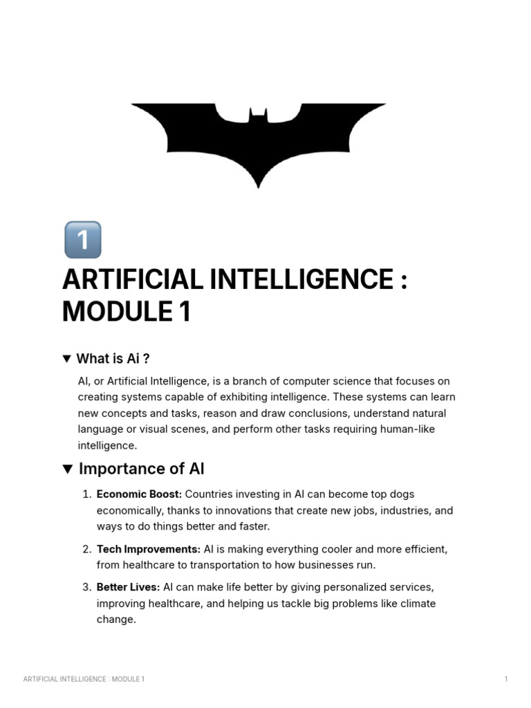Artificial Intelligence Module 1 | PDF | Knowledge | Artificial Intelligence