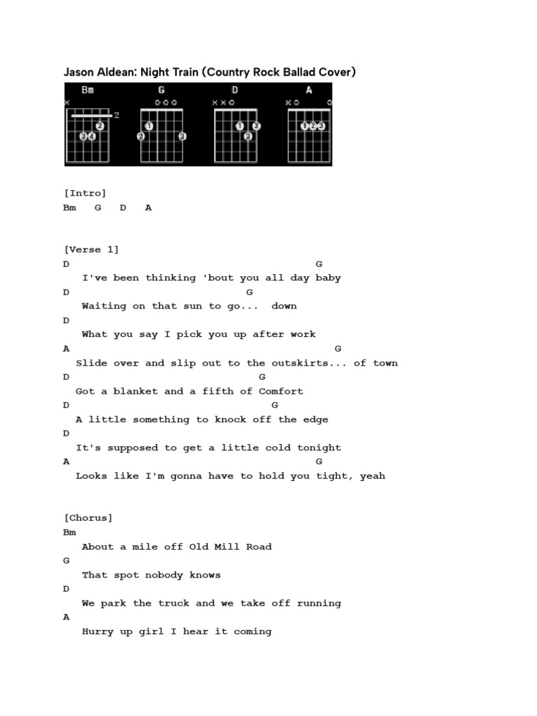 Night Train (Jason Aldean Cover) | PDF