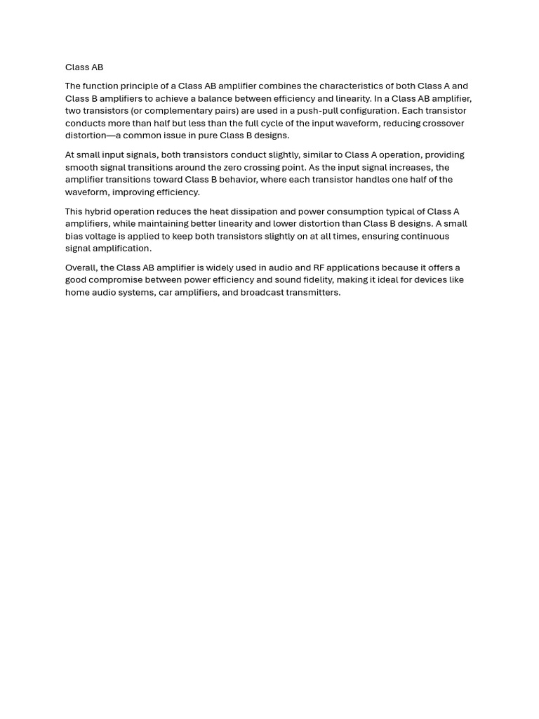 Class AB | PDF