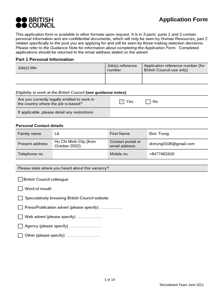 External Application Form Non Teaching | PDF | Recruitment