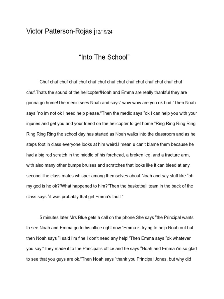 Victor Patterson-Rojas - Sequel Rough Draft | PDF