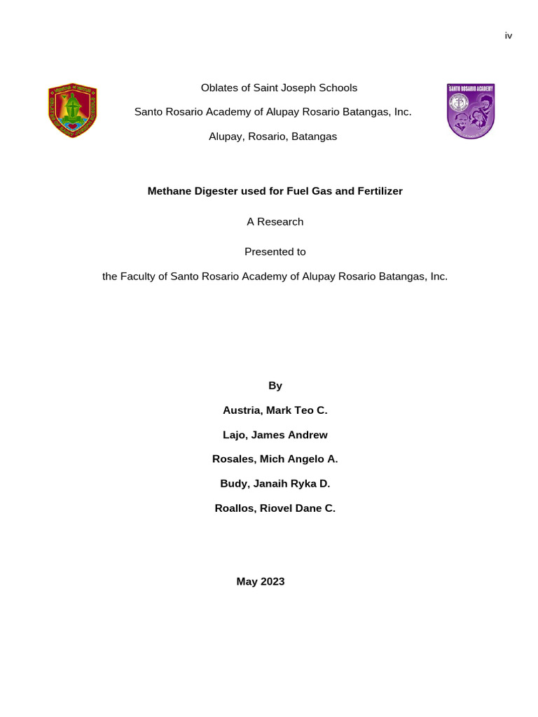 Methane-Digester-for-Fuel-Gas-and-Fertilizer-FINAL | PDF | Anaerobic Digestion | Biogas