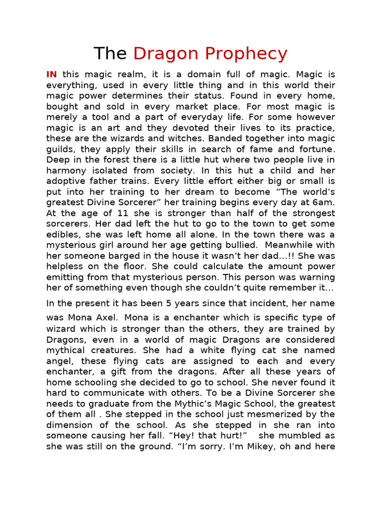 The Dragon Prophecy | PDF | Magician (Fantasy) | Folklore