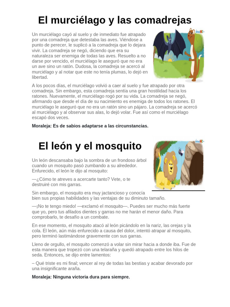 El Murciélago y Las Comadrejas | PDF