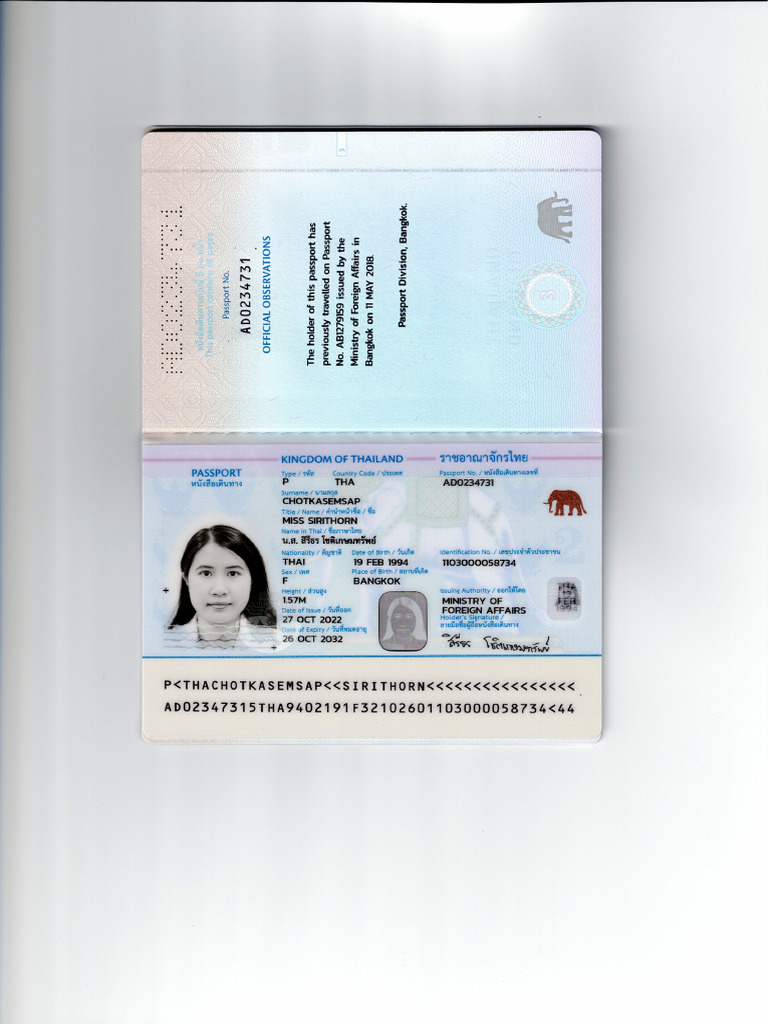 Passport Sirithorn | PDF