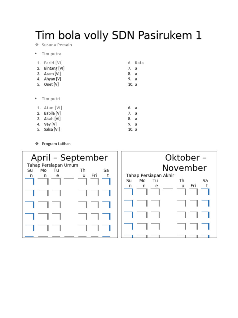 Program Latihan | PDF