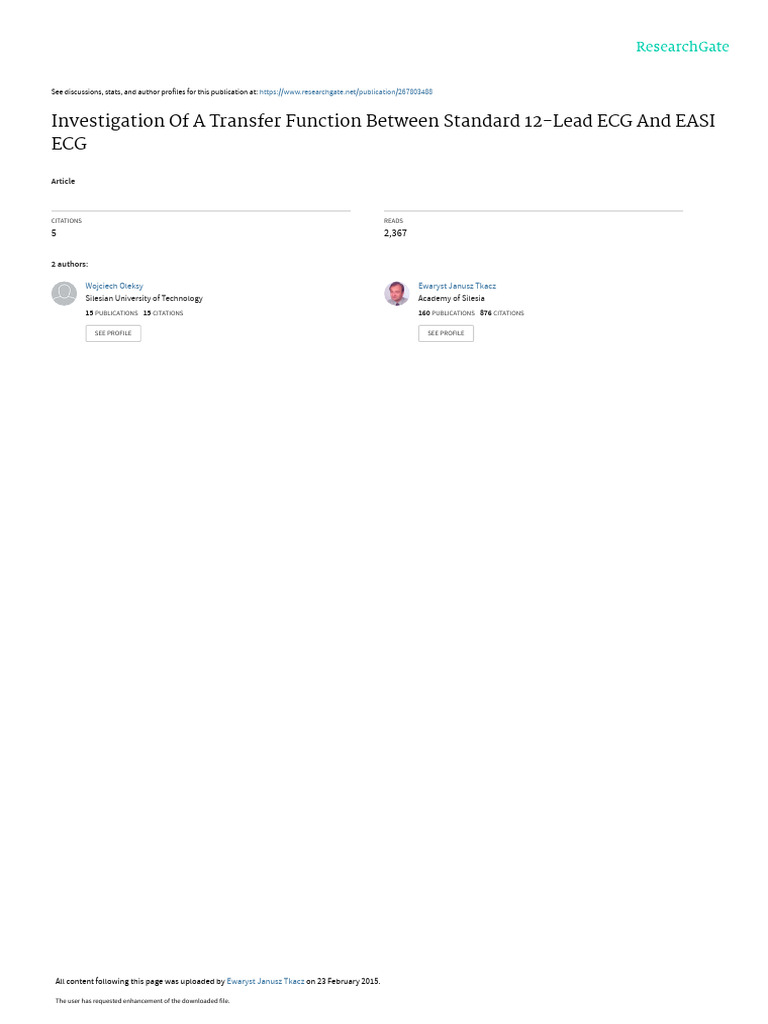 Investigation_Of_A_Transfer_Function_Between_Stand | PDF | Visual Cortex | Regression Analysis