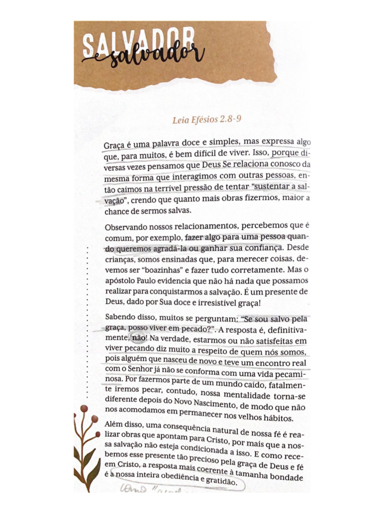 Leia Efésios 2.8-9 | PDF