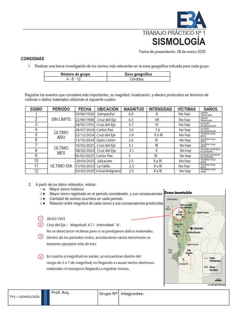 TP-N1 - Sismologia | PDF | Temblores | Mecanica clasica