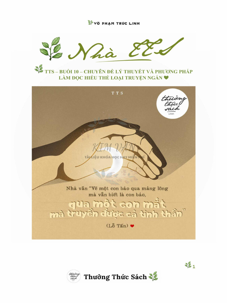 Tts - Buoi 10 - Ly Thuyet Va Phuong Phap Lam Doc Hieu, Viet Doan Van Va Bai Van Nghi Luan Van ...