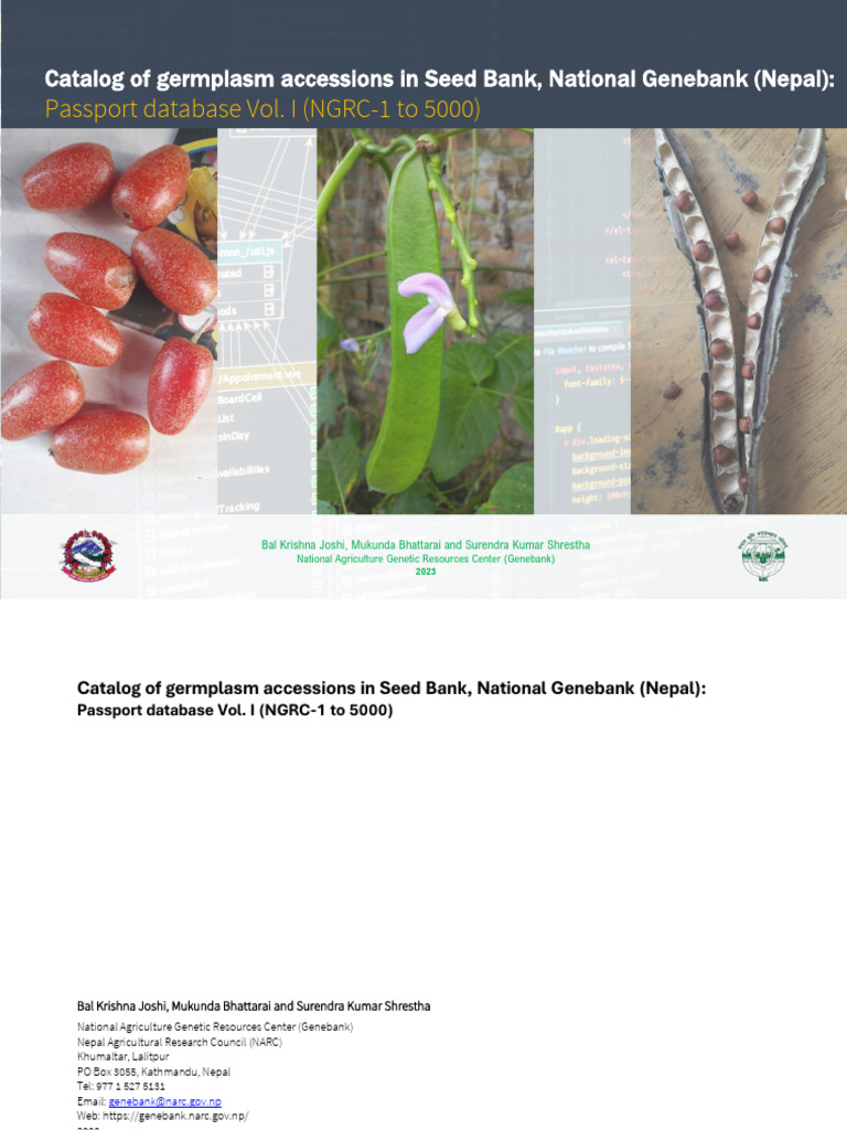 Gene Bank Database | PDF | Conservation Biology | Agriculture