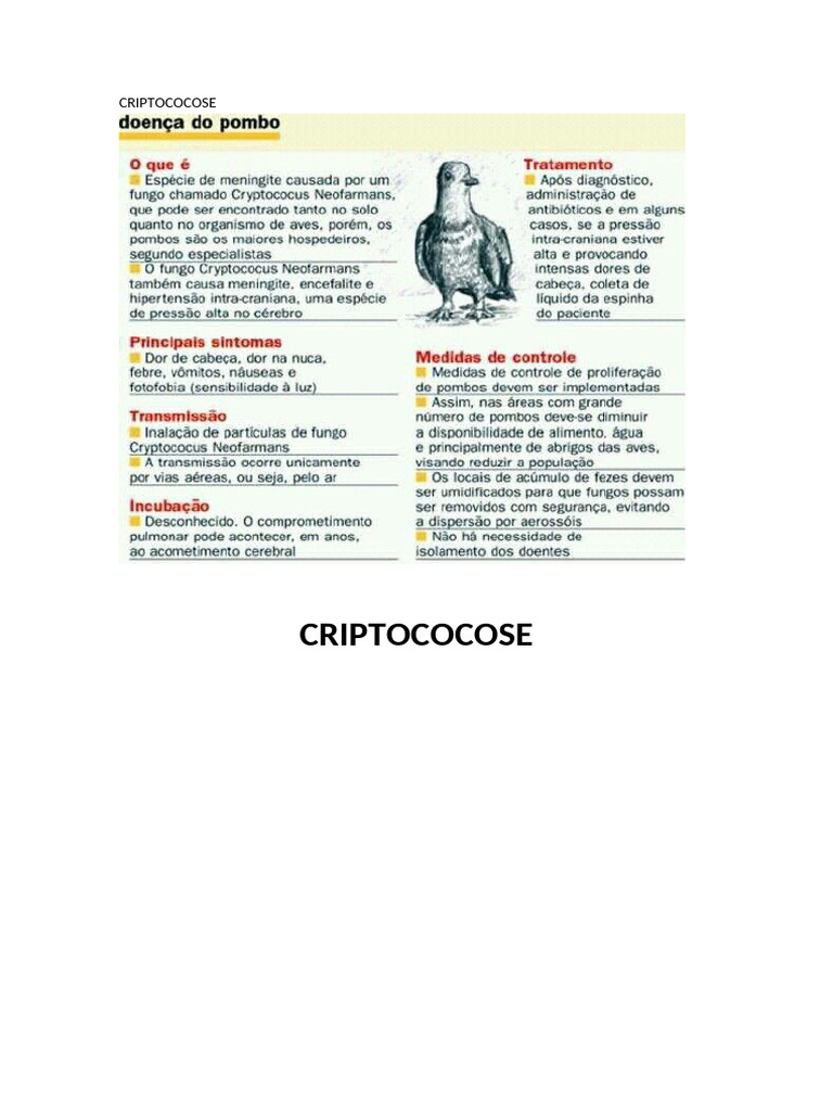 CRIPTOCOCOSE | PDF
