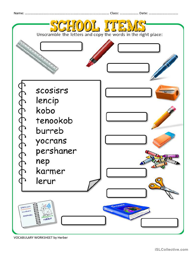 School Items | PDF