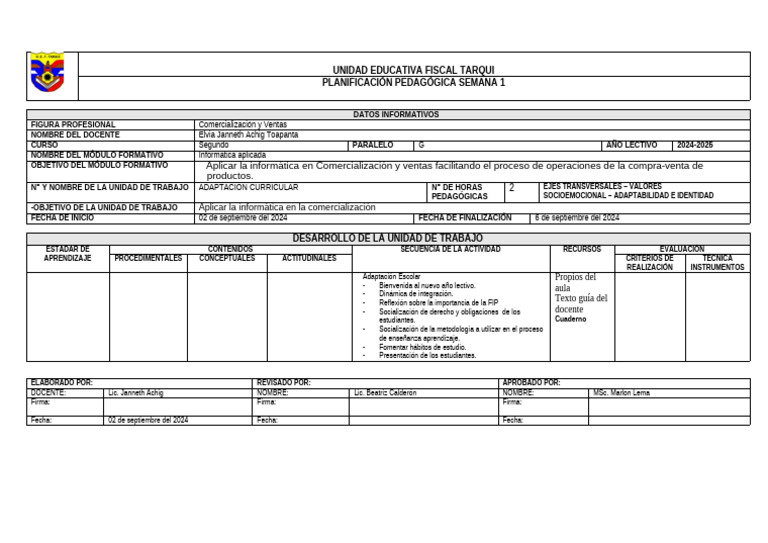 Formato Put 5 Semans 2 | PDF | Maestros | Evaluación