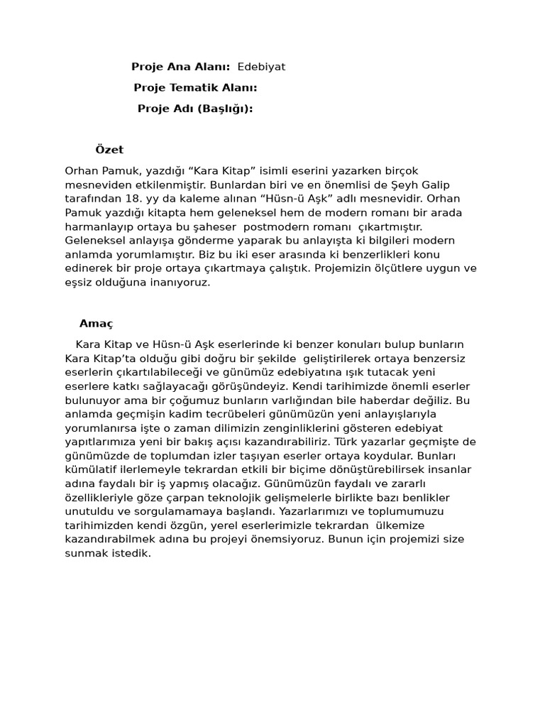 Kara Kitap Ve Hüsn-Ü Aşk Düzenlenmiş | PDF