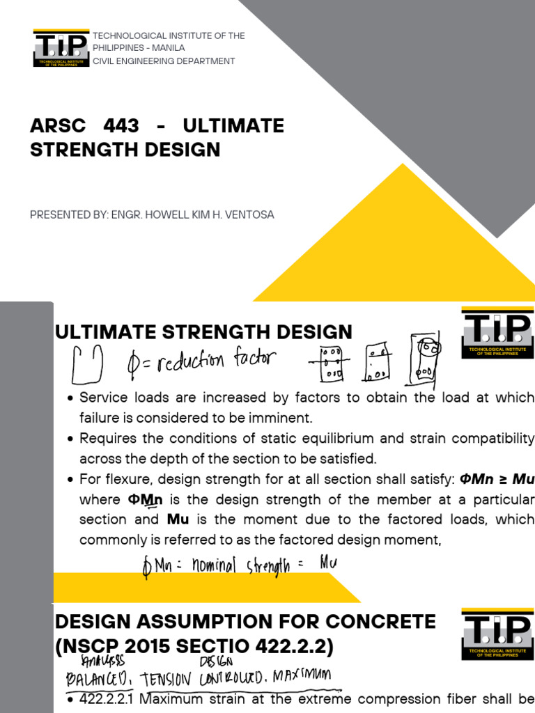 ARSC 443 - Ultimate Strength Design | PDF | Strength Of Materials ...