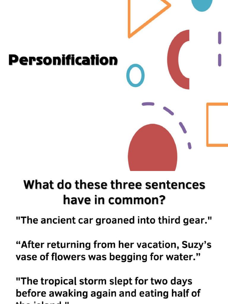 Personification Slide Presentation UPLOAD | PDF