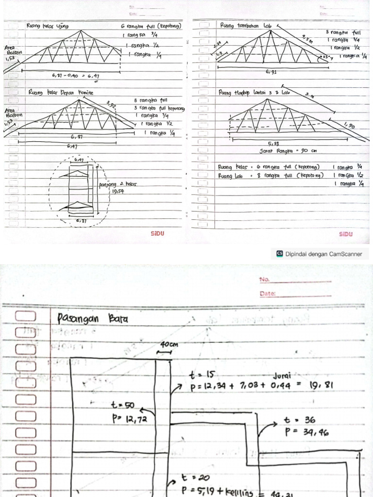 Sket Opname Atap | PDF