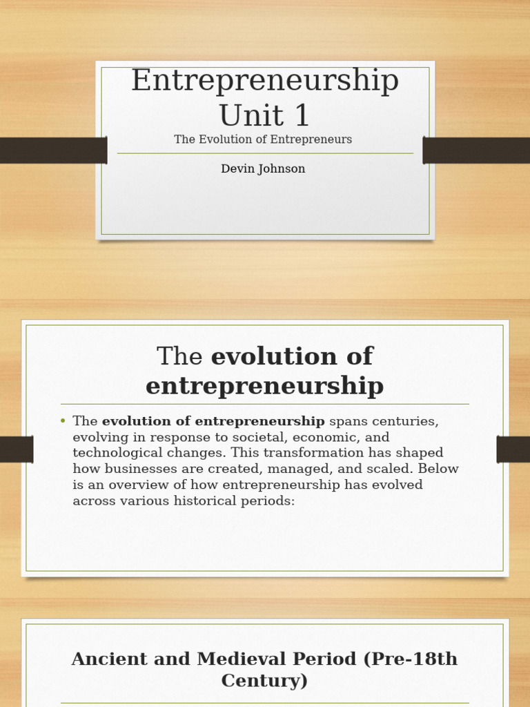 Evolution of Entrepreneurship Through Ages | PDF | Entrepreneurship | Trade