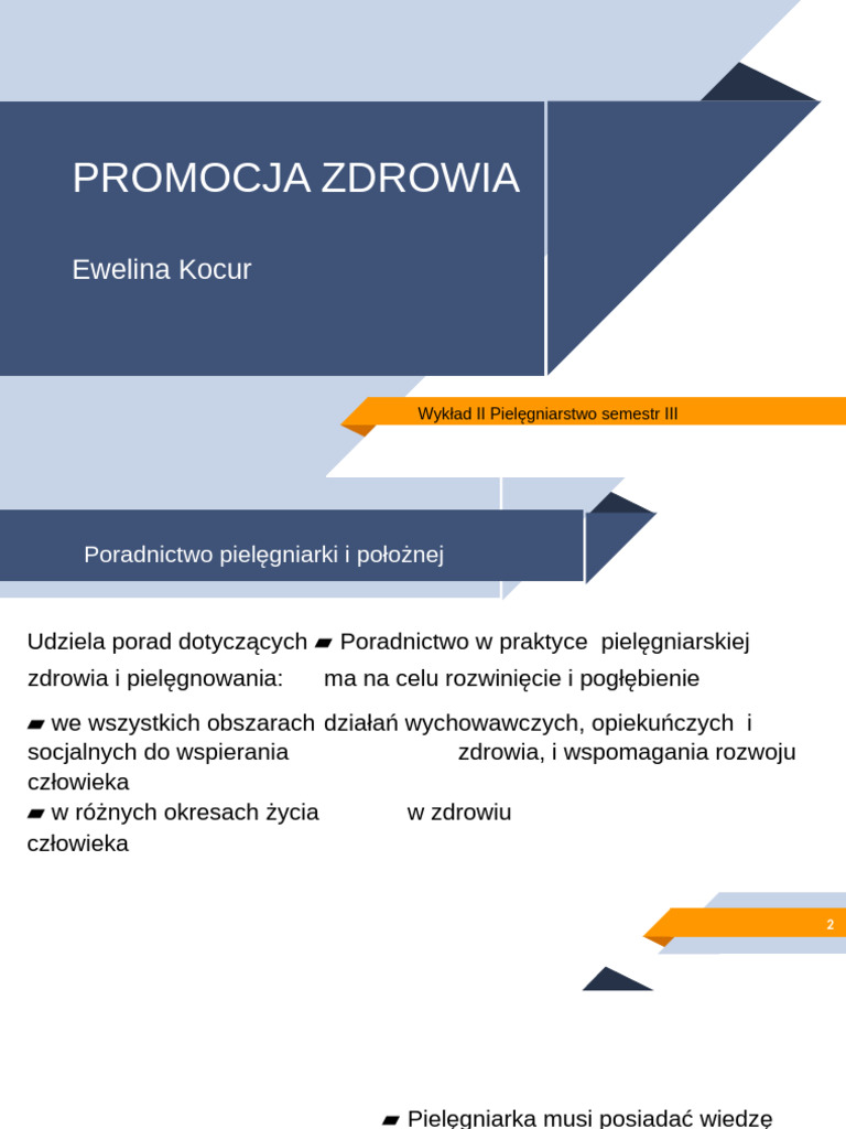 Promocja Zdrowia II | PDF