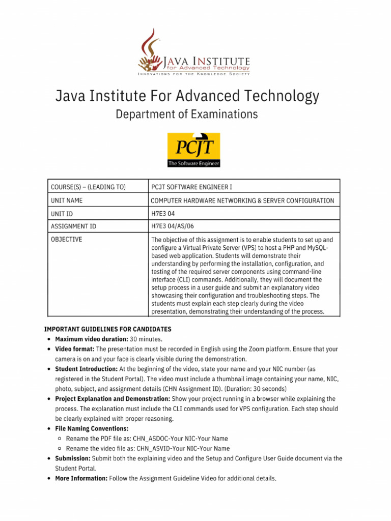 1743771660892-CHN Assignment Guidelines | PDF | Php | Apache Http Server