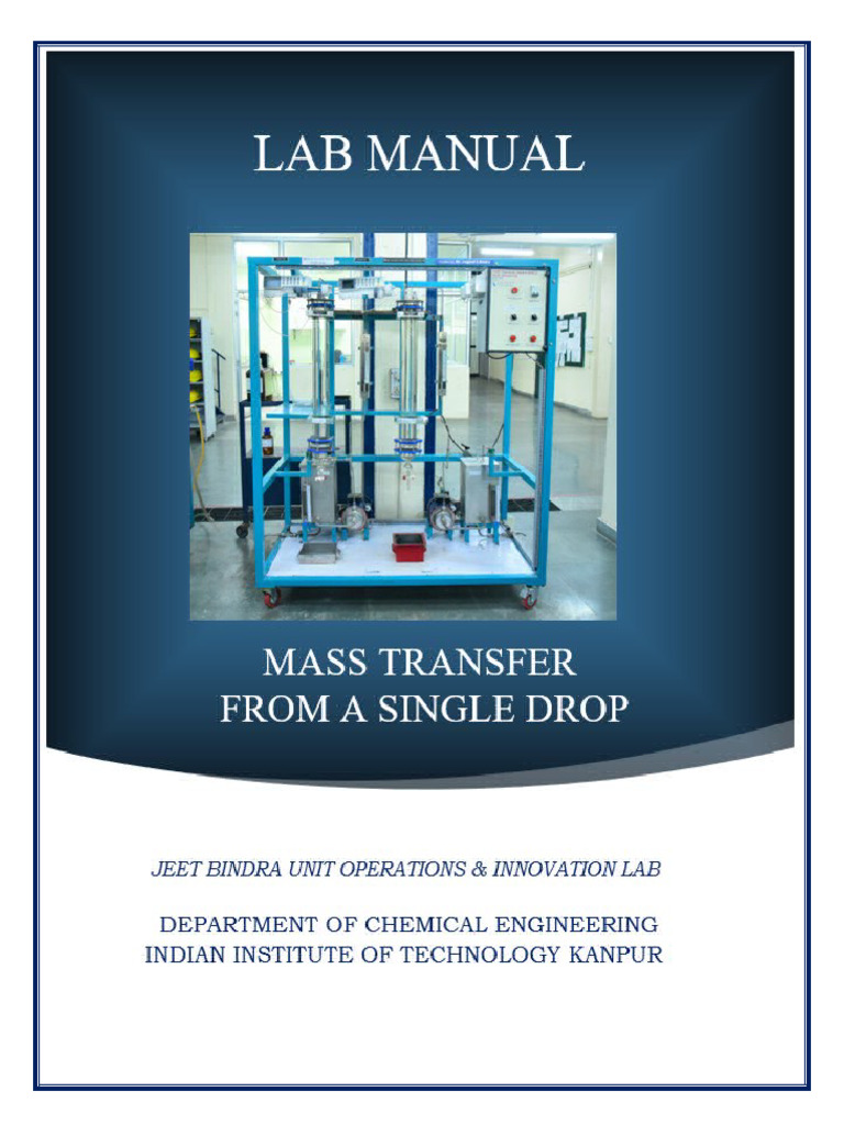 Mass Transfer from Single Drops Experiment | PDF | Liquids | Drag (Physics)