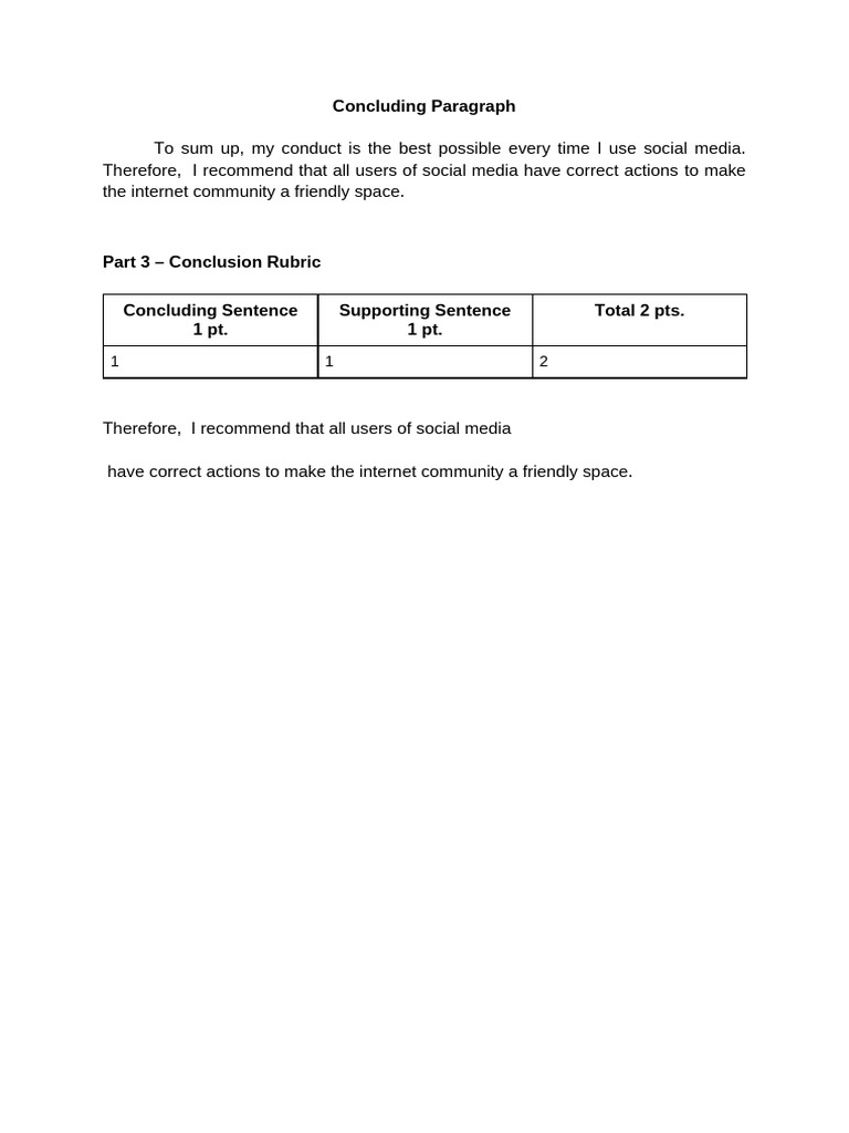 Concluding Paragraph | PDF