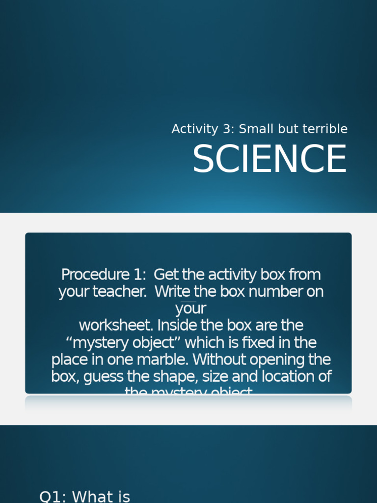 Mystery Object Exploration Activity | PDF
