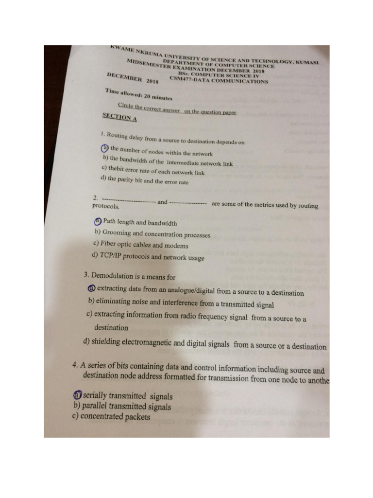 Data Comm Mcqs | PDF