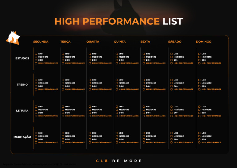 Planner High Performance | PDF