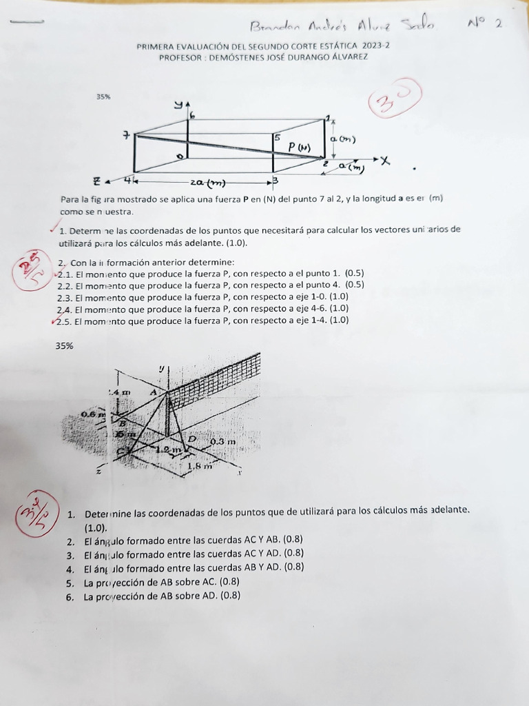 Primera Evaluación Segundo Corte | PDF