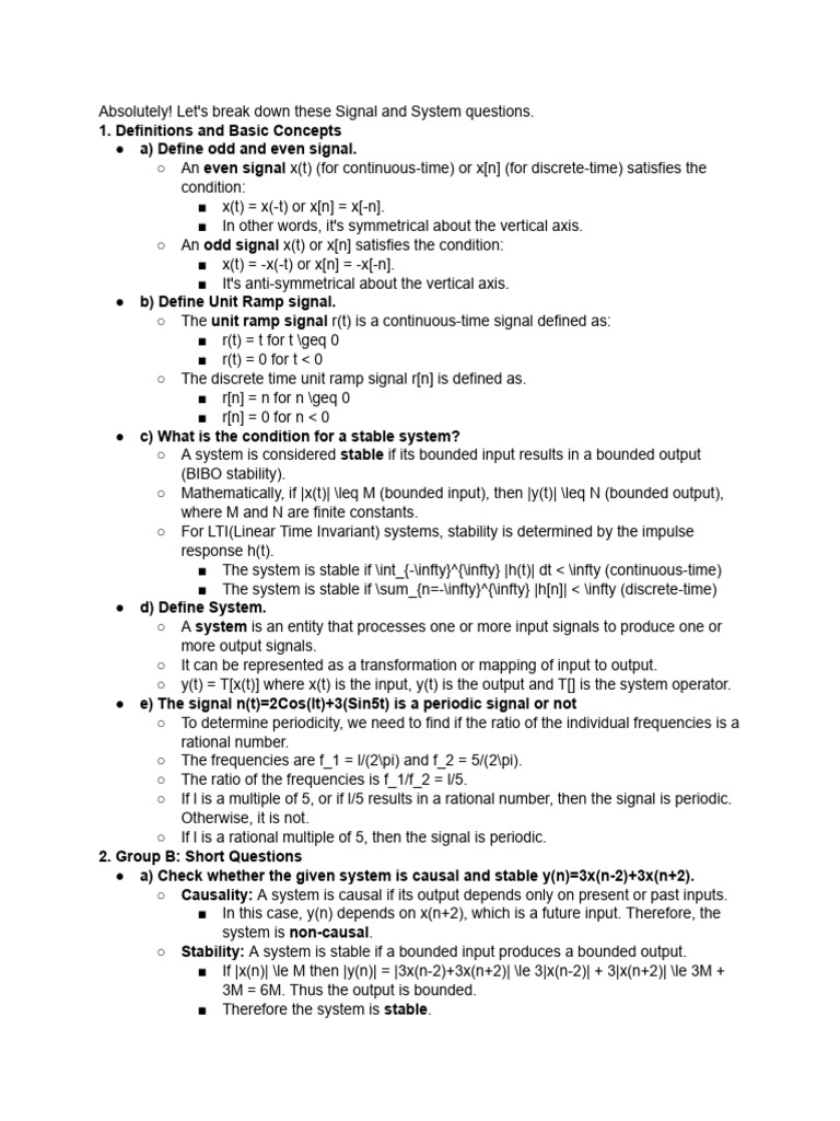 Recent Signal and System Definitions Signals A.. | PDF | Mathematical Physics | Geometry