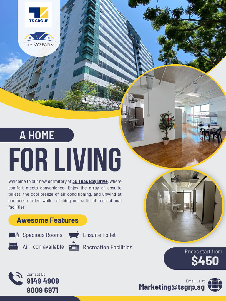30 Tuas Bay Drive Dormitory Features | PDF