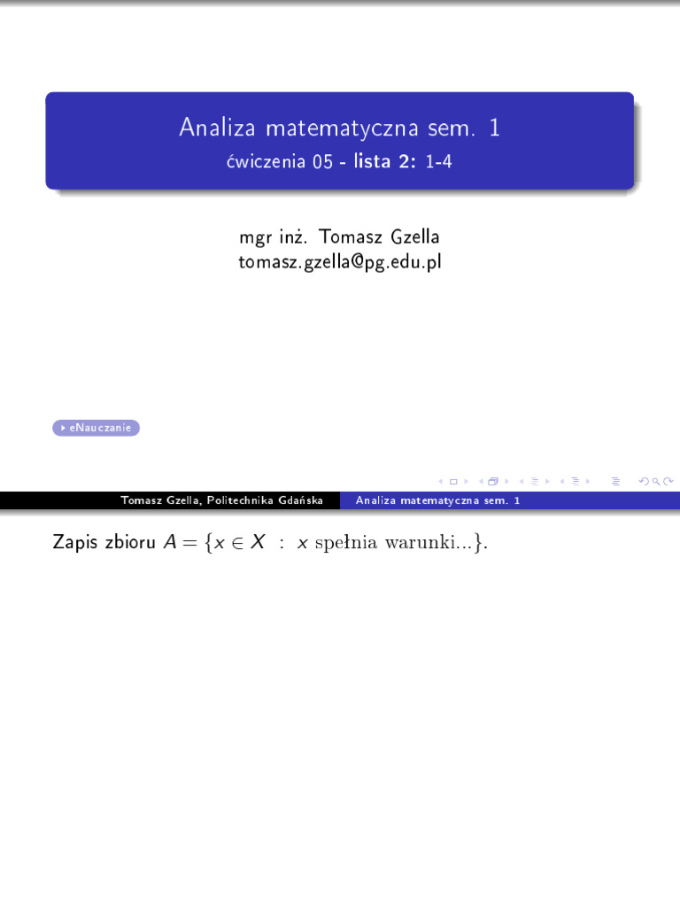 AM1 Wiczenia 05 L2.1-4 - prezTG | PDF
