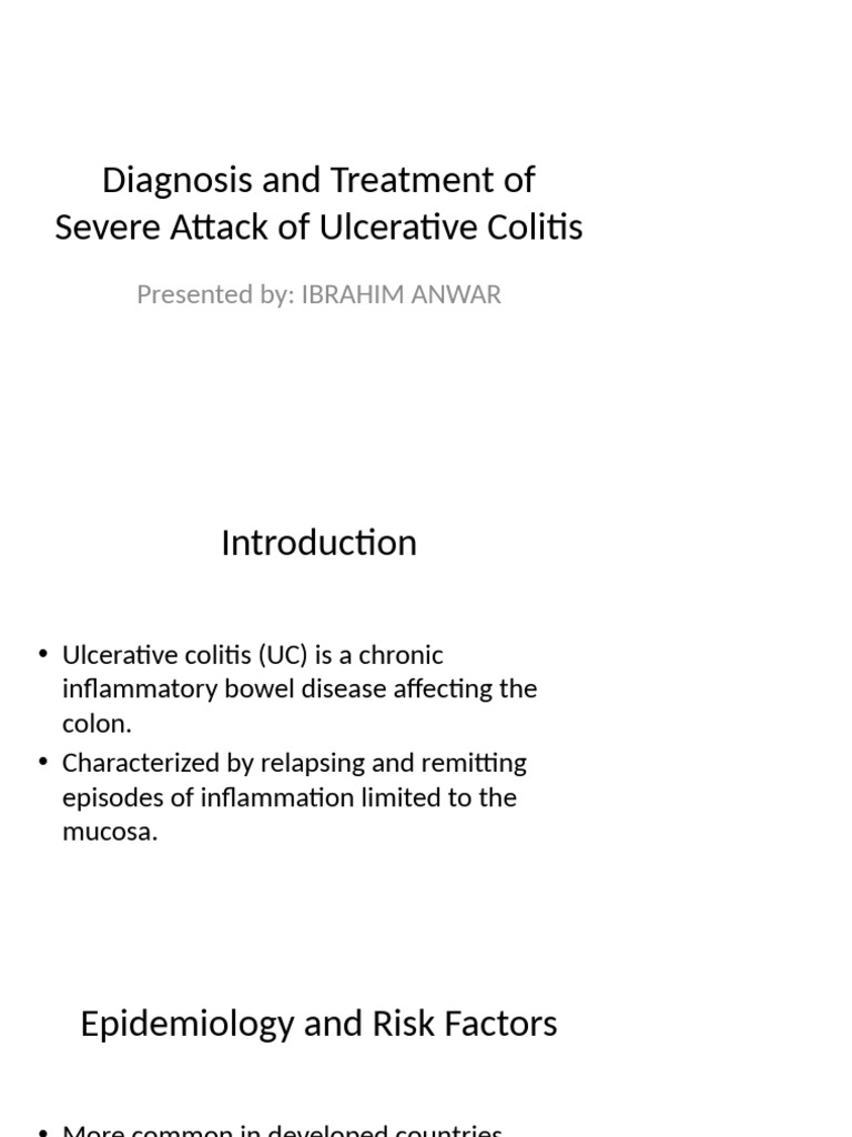 Ulcerative Colitis Presentation With Images IBRAHIM ANWAR | PDF | Ulcerative Colitis | Immunology