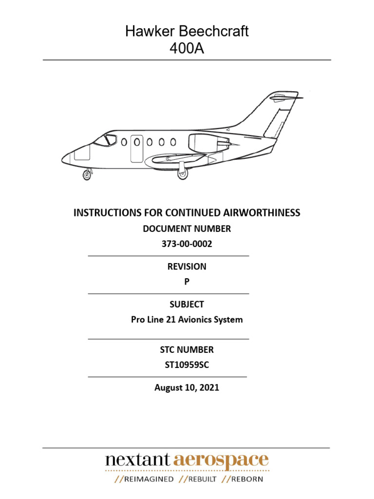 373-00-0002 - Pro Line 21 Instructions For Continued Airworthiness ...
