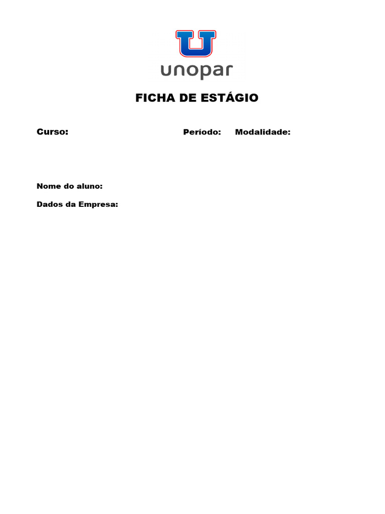 Ficha de Estágio | PDF