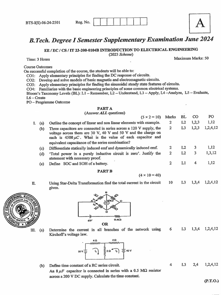 Introduction To Electrical Engineering 2024 June (2023 Ad.) PDF | PDF