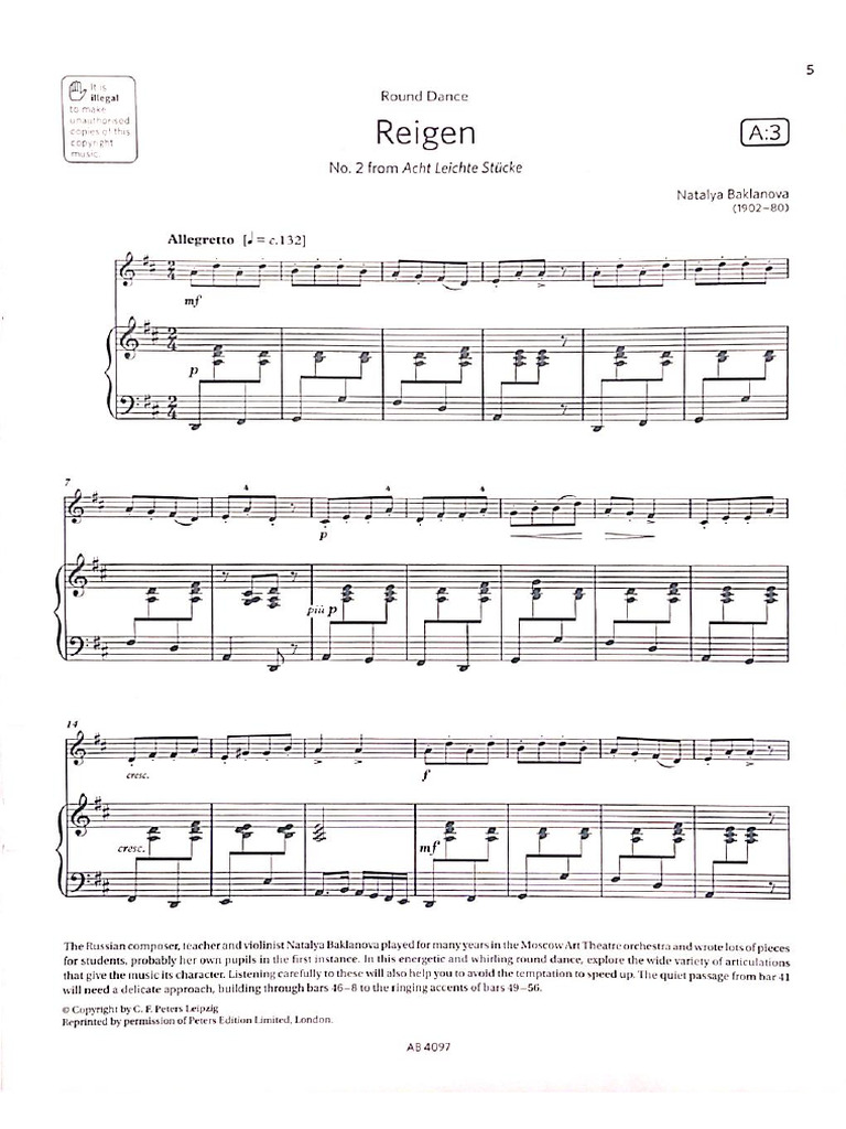 ABRSM Violin《Reign》 | PDF