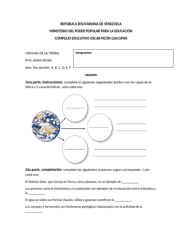 ciencias de la tierra | PDF | Tierra | Ciencias de la Tierra