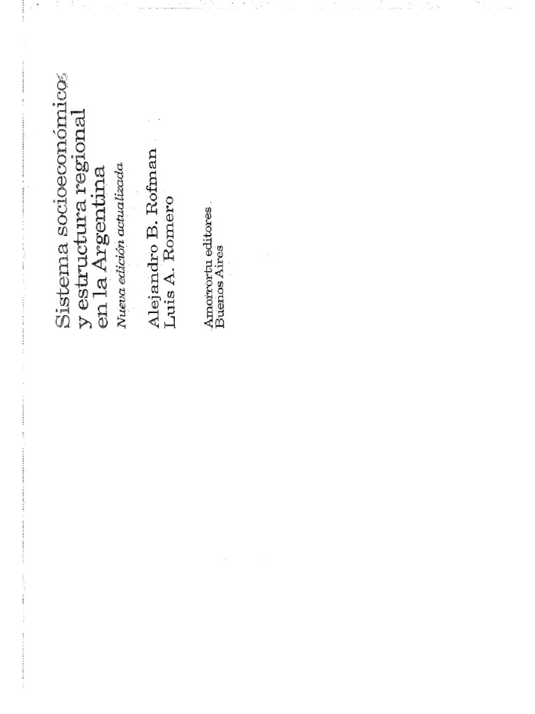 Rofman - y - Romero. Estructura Económica y Regional de Argentina | PDF