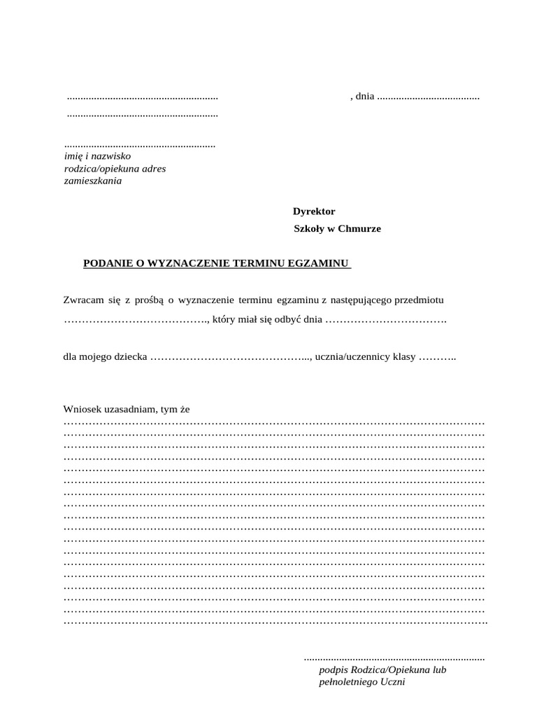 wniosek o nowy termin egzaminu (6) (1) (1) | PDF