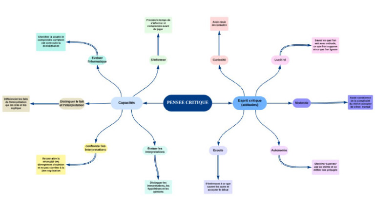 La Pensée Critique (Mind Map) | PDF