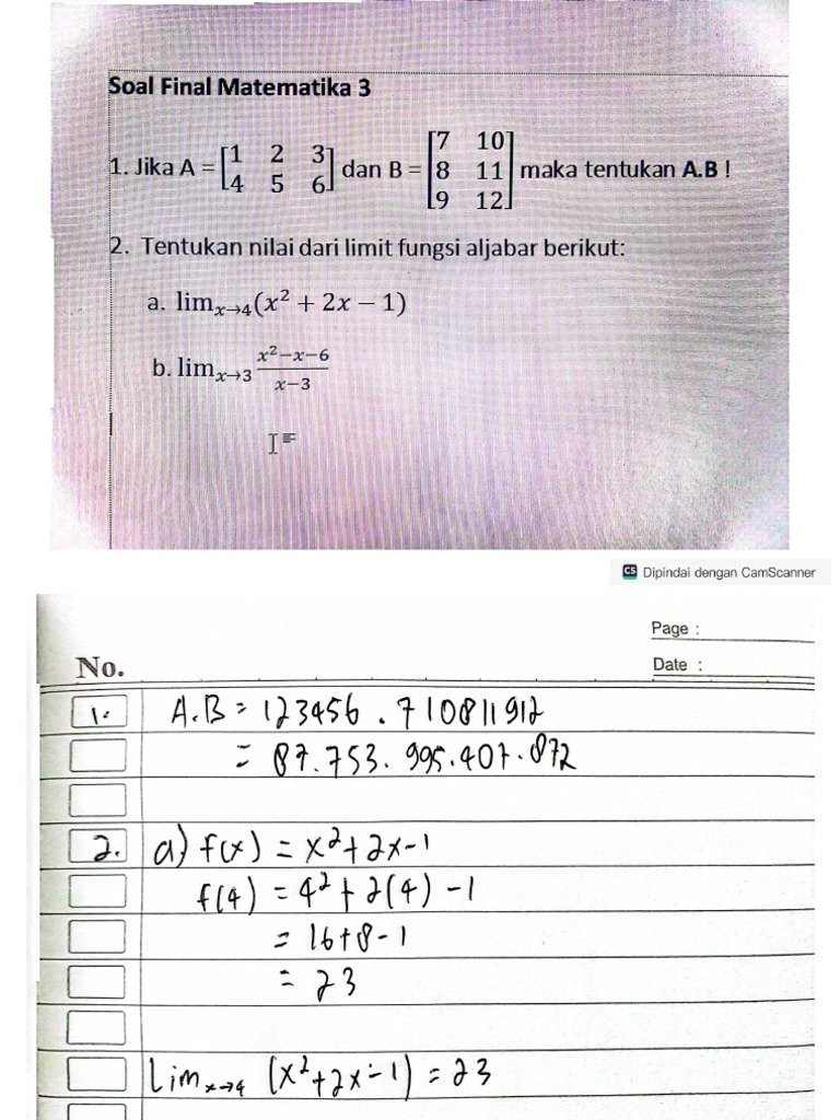Annasriel Akmal - UAS Matematika 3 | PDF
