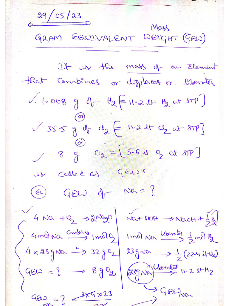 gram equivalent weight | PDF
