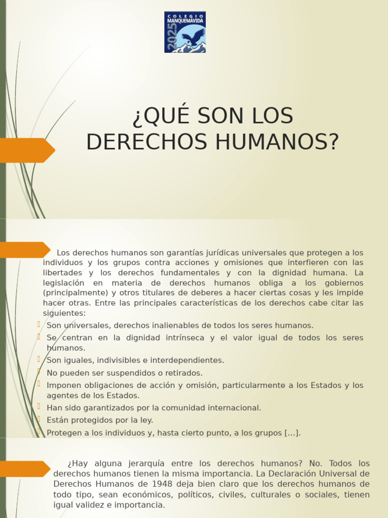 Qué Son Los Derechos Humanos | PDF | Derechos humanos | Derechos
