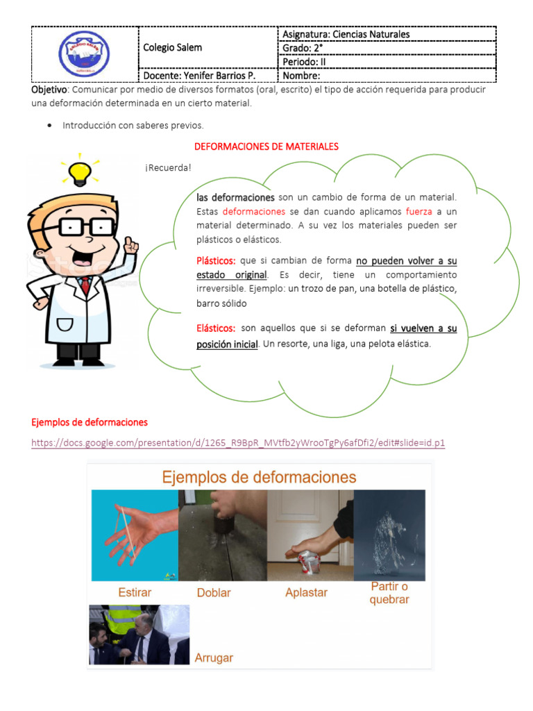 Ejemplos de Deformaciones en Materiales | PDF