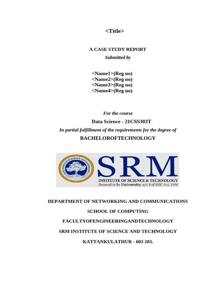 Data Science - Front Page and Bonafide - Case Study | PDF