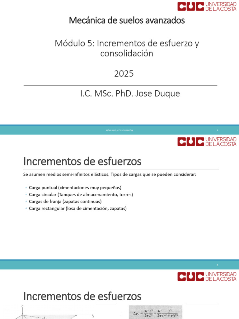 Módulo 5 - Incrementos de Esfuerzo y Consolidación | PDF | Fundación ...