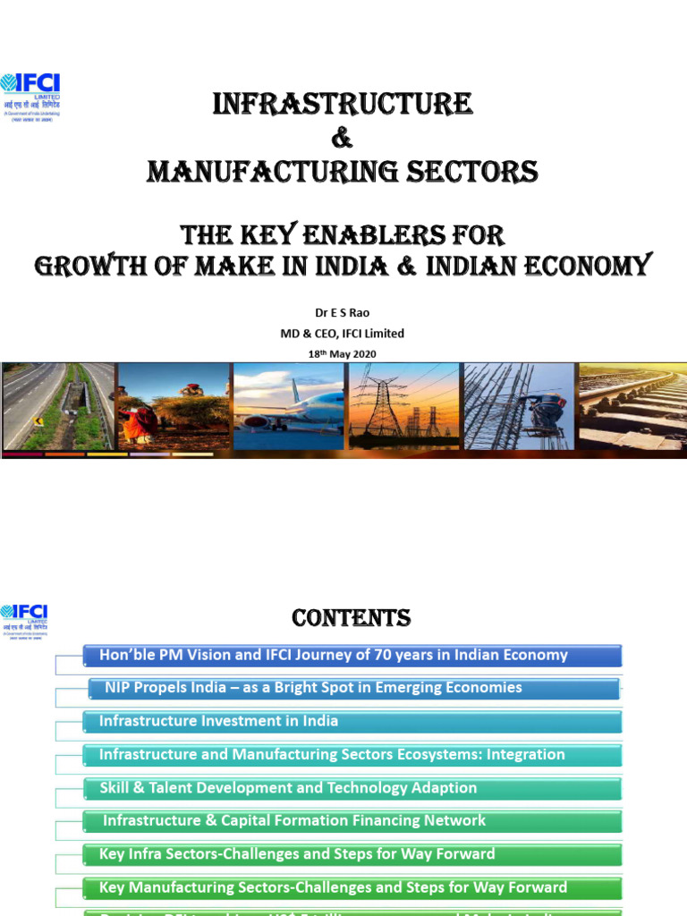 Infrastructure & Manufacturing-Key Enablers For Growth of Make in India ...